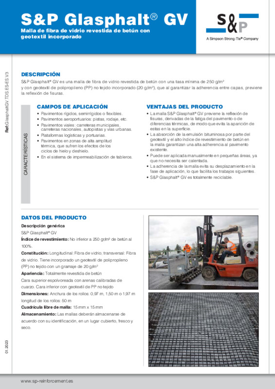 Refuerzo de asfaltos | S&P Clever Reinforcement